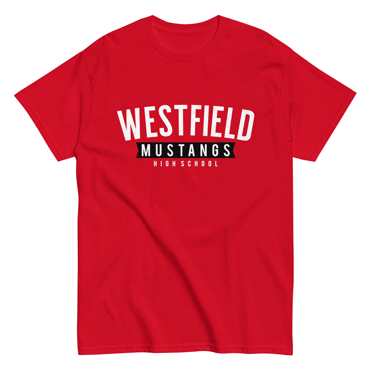 Westfield High School Mustangs Red Classic Unisex T-shirt 021 ...