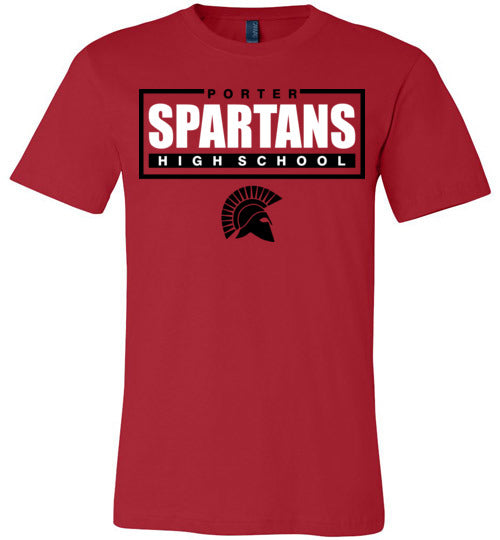 Porter Spartans Premium Red T-shirt - Design 49 — District 63 Apparel